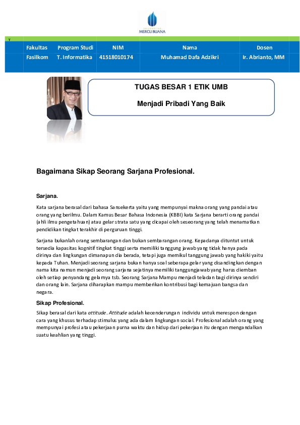 (PDF) Fakultas Program Studi NIM Nama Dosen Fasilkom T. Informatika 41518010174 Muhamad Dafa ...