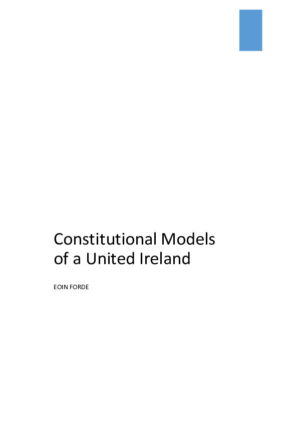 (PDF) Constitutional Models of a United Ireland