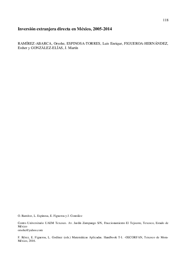 (PDF) Inversión extranjera directa en México