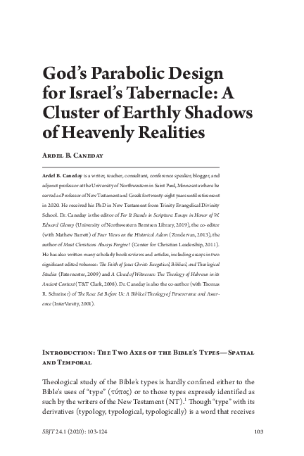 (PDF) God's Parabolic Design for Israel's Tabernacle: A Cluster of ...