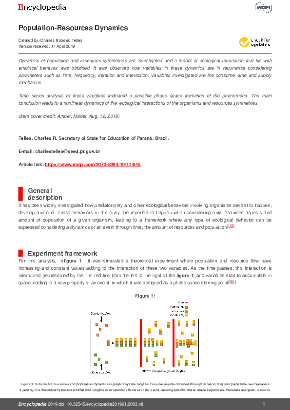 (PDF) Population-Resources Dynamics