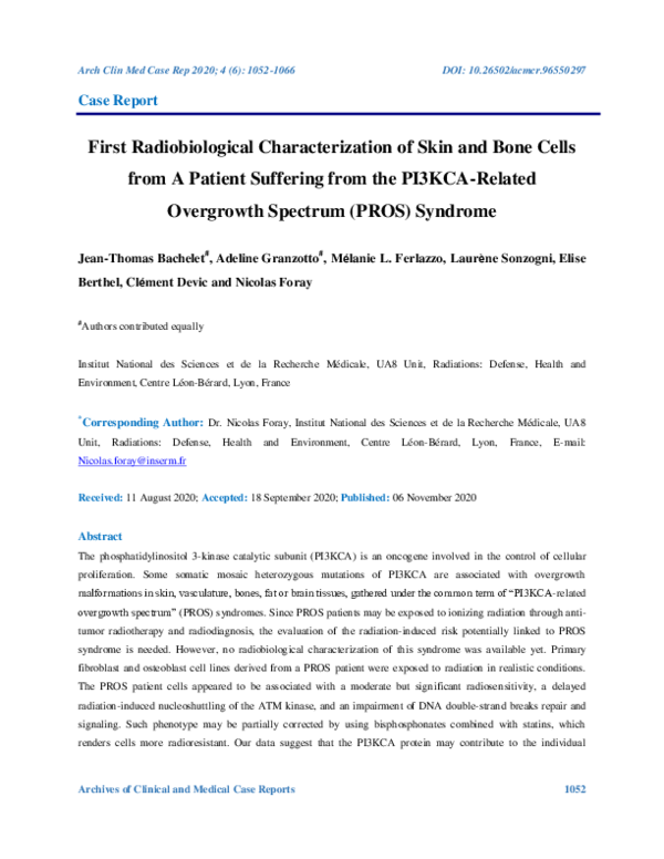(PDF) First Radiobiological Characterization of Skin and Bone Cells ...