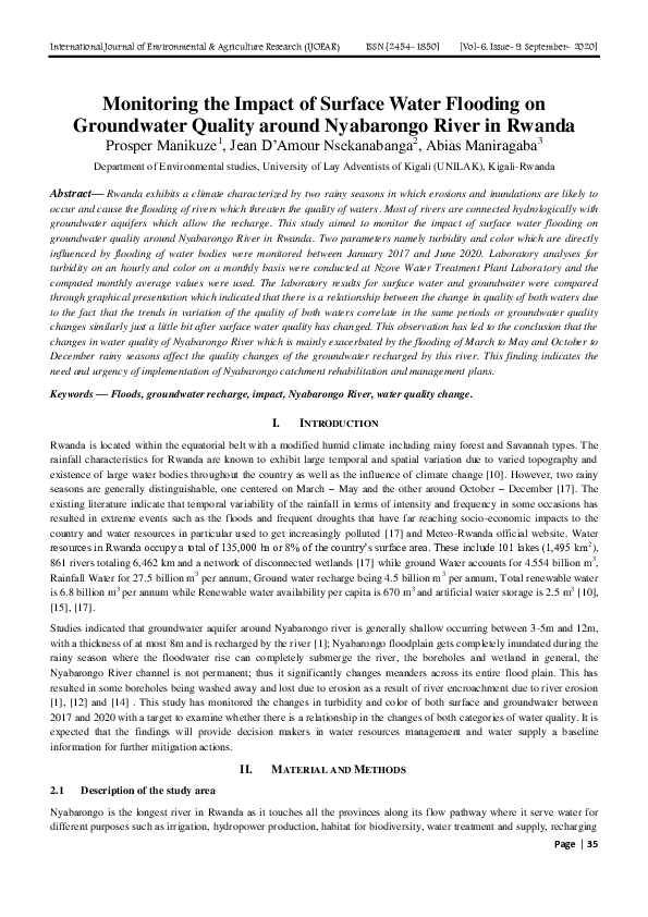 (PDF) Monitoring the Impact of Surface Water Flooding on Groundwater ...