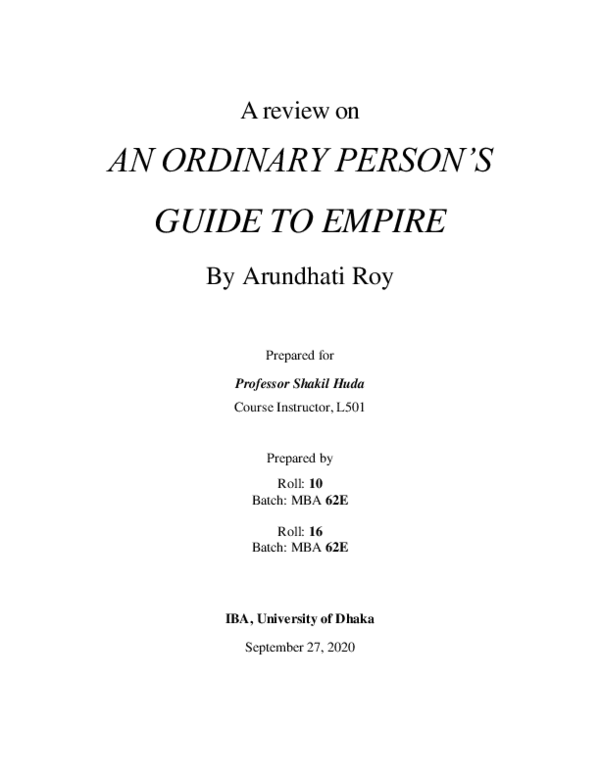 (PDF) A review on AN ORDINARY PERSON'S GUIDE TO EMPIRE