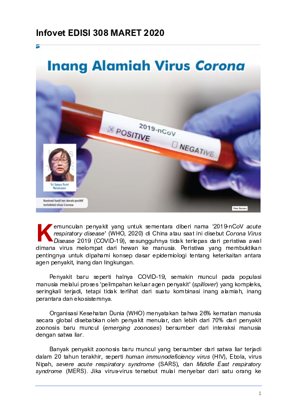 (PDF) Inang Alamiah Virus Corona