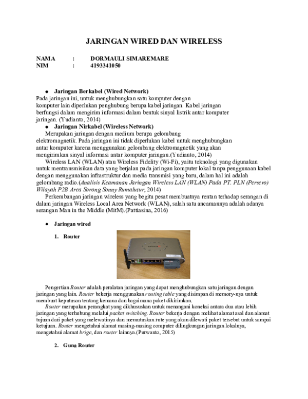 (DOC) JARINGAN WIRED DAN WIRELESS