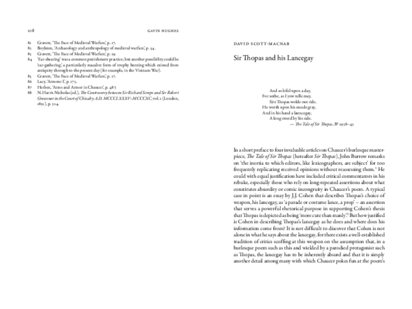 (PDF) Thopas and his Lancegay