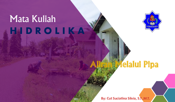 (PPT) Pendahuluan Hidrolika_Aliran Melalui Pipa