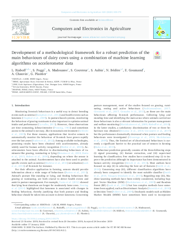 (PDF) Development of a methodological framework for a robust prediction of the main behaviours ...