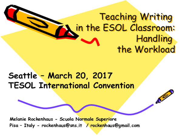 (PPT) Teaching Writing in the ESOL Classroom - Handling the workload