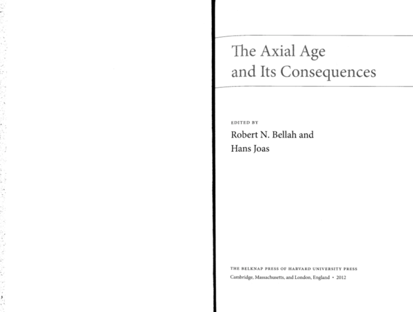 (PDF) The Axial Age Theory: A Challenge to Historism or an Explanatory ...