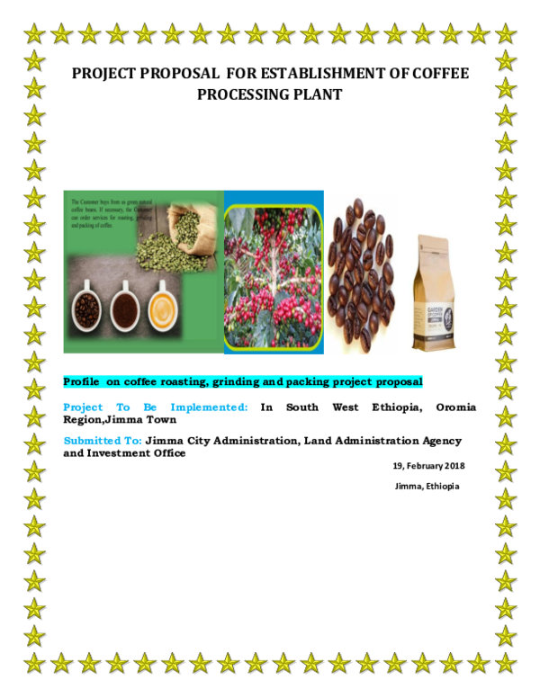 (PDF) PROJECT PROPOSAL FOR ESTABLISHMENT OF COFFEE PROCESSING PLANT ...