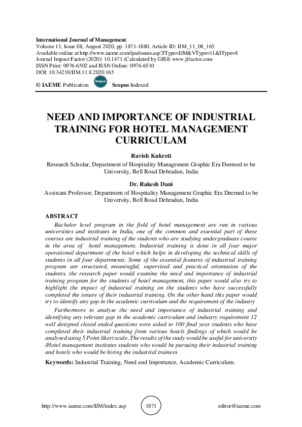 PDF Need And Importance Of Industrial Training For Hotel Management pdf-need-and-importance-of-industrial-training-for-hotel-management