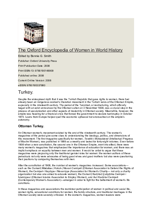 (DOC) The Oxford Encyclopedia of Women in World History
