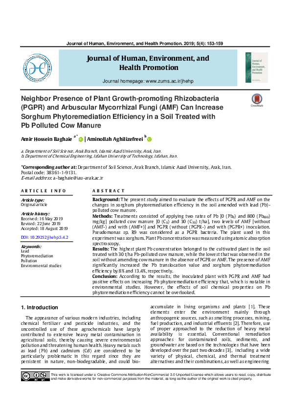 (PDF) Neighbor Presence of Plant Growth-promoting Rhizobacteria (PGPR) and Arbuscular ...