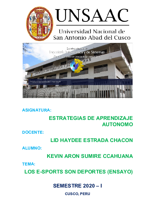 (DOC) ASIGNATURA: ESTRATEGIAS DE APRENDIZAJE AUTONOMO DOCENTE: LID ...