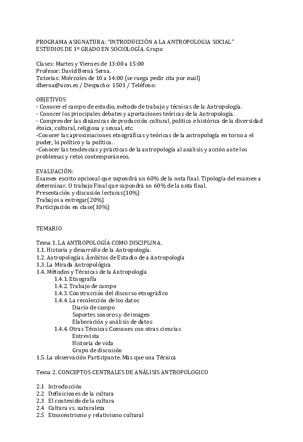 (PDF) Introducción a la Antropología Social y Cultural. Grado ...