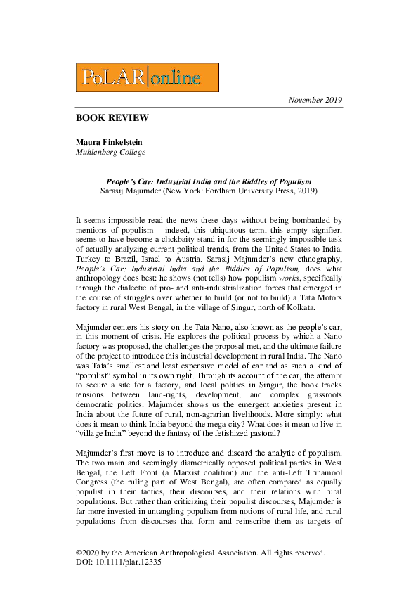 (PDF) Populism Unriddled | Maura Finkelstein - Academia.edu