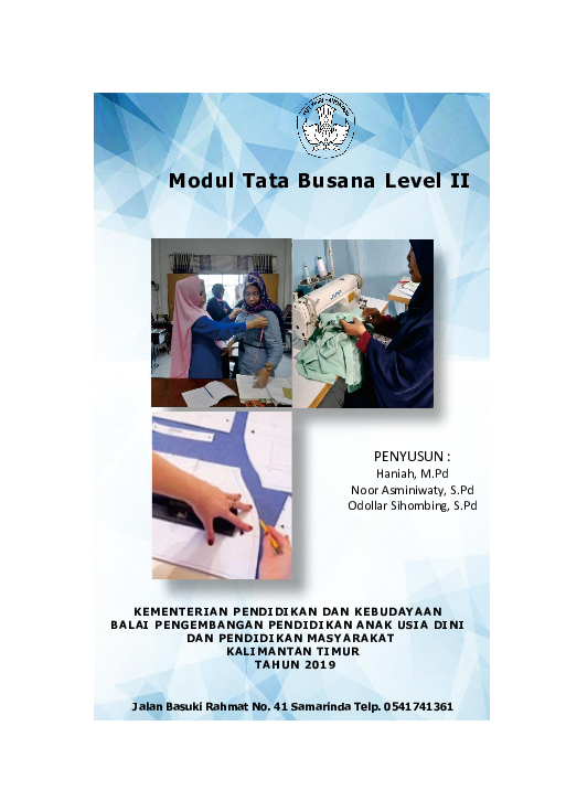 (PDF) Modul Tata Busana Level II PENYUSUN