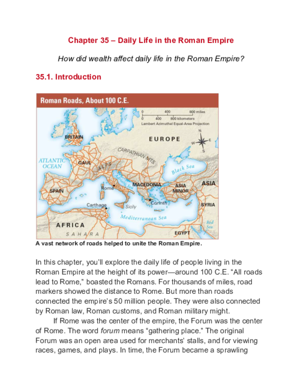 (PDF) Chapter 35 -Daily Life in the Roman Empire