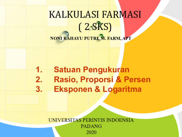 (PPT) KALKULASI FARMASI