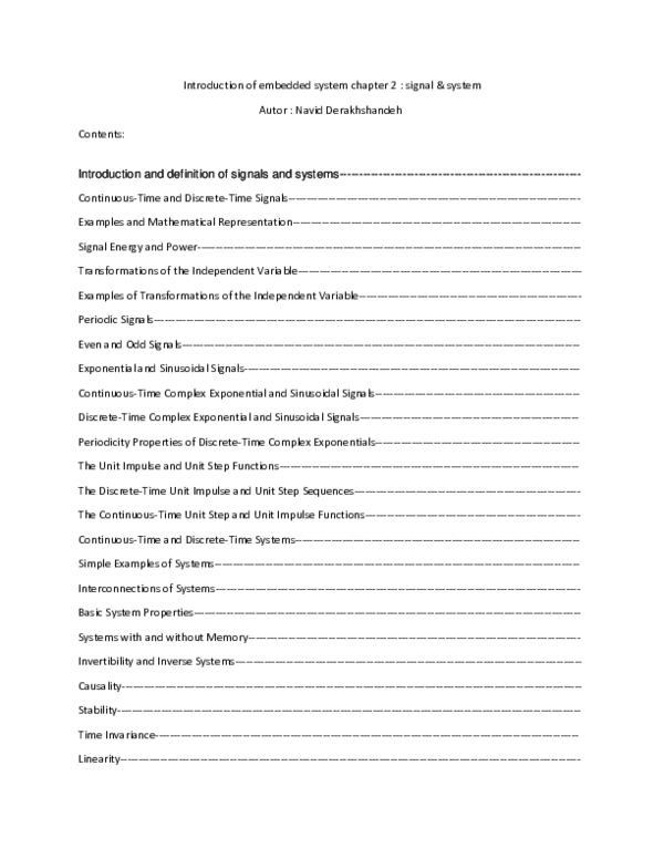 (PDF) Introduction of embedded system chapter 2 : signal & system