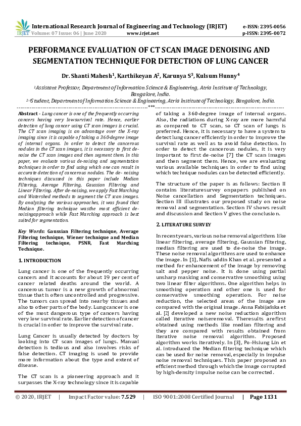 (PDF) Lung Cancer Detection using Matlab Image Processing Techniques | IRJET Journal - Academia.edu