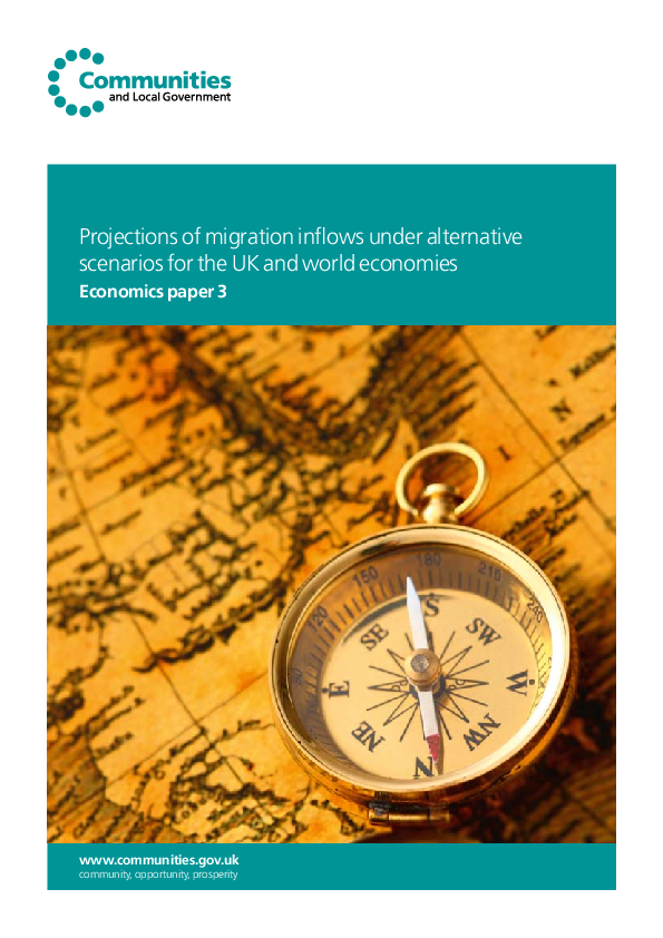 (PDF) Projections of migration inflows under alternative scenarios for ...