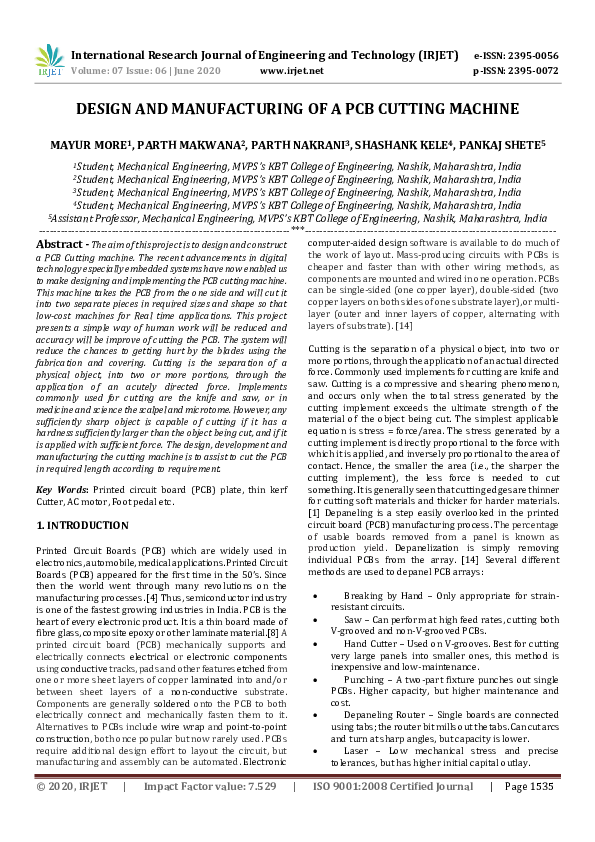 (PDF) IRJET- DESIGN AND FABRICATION OF AUTOMATIC PVC PIPE FEED AND ...