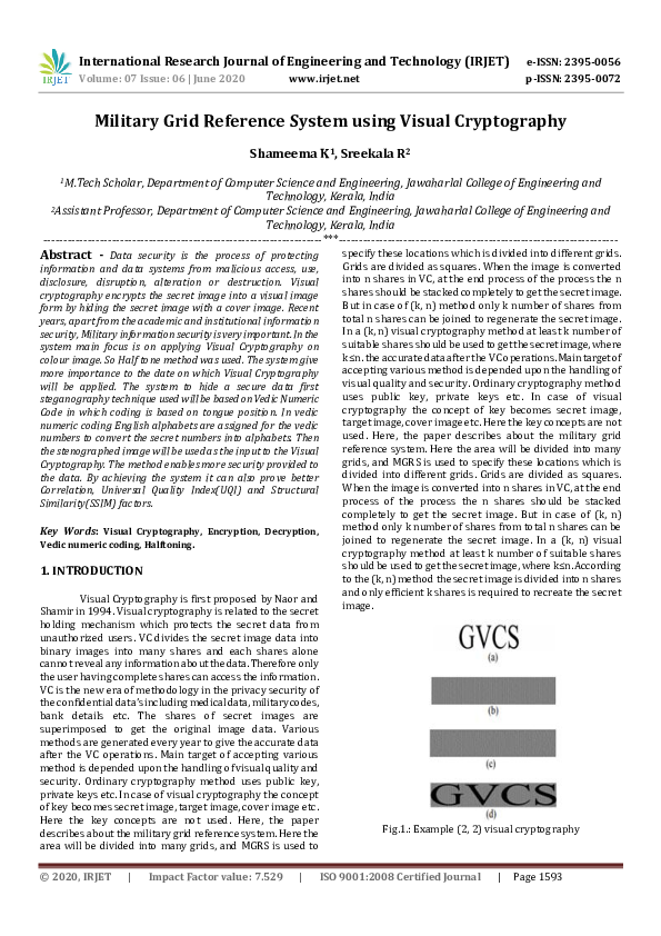 (PDF) IRJET- Military Grid Reference System using Visual Cryptography