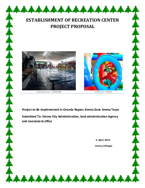 (PDF) ESTABLISHMENT OF RECREATION CENTER PROJECT PROPOSAL