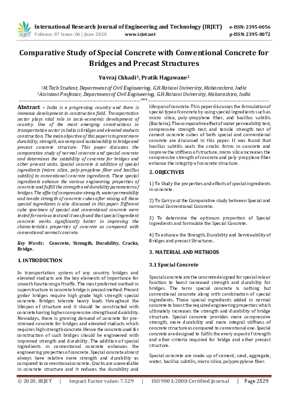 (PDF) IRJET- Comparative Study of Special Concrete with Conventional ...