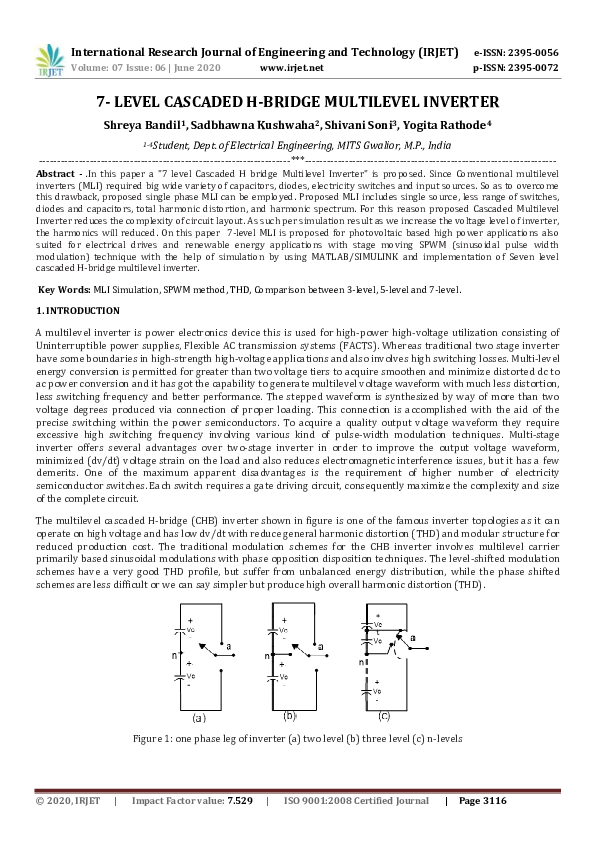 (PDF) 7-LEVEL CASCADED H-BRIDGE MULTILEVEL INVERTER