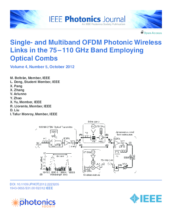 (PDF) 100 Gbit/s hybrid optical fiber-wireless link in the W-band (75 ...