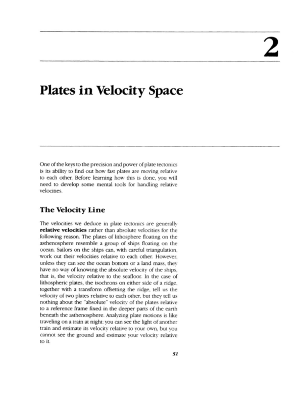 (PDF) Plates in Velocity Space