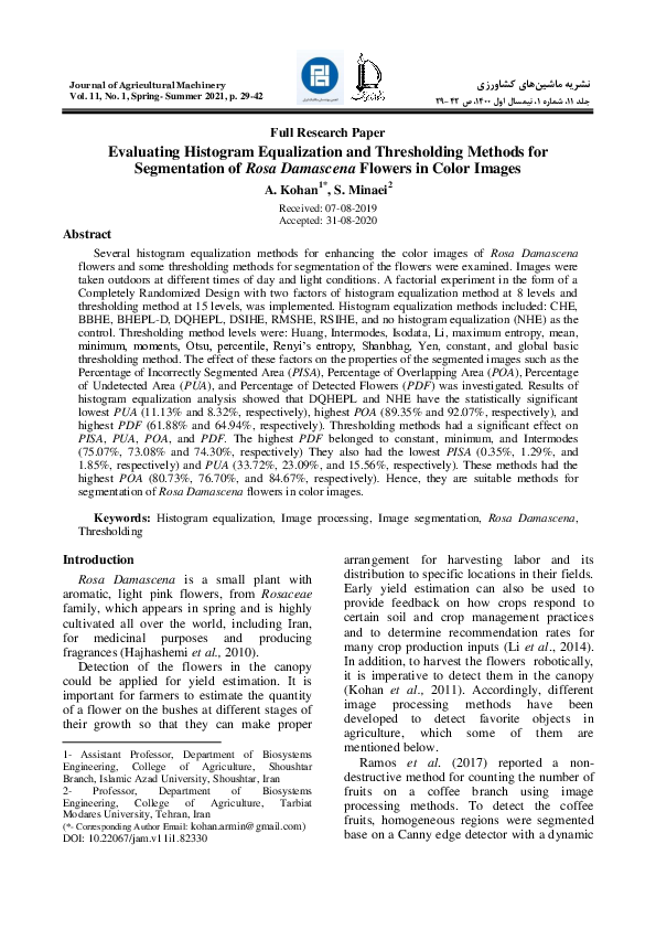 (PDF) Evaluating Histogram Equalization and Thresholding Methods for Segmentation of Rosa ...