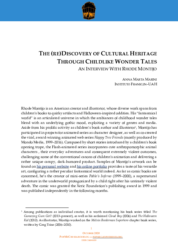 (PDF) The (re)Discovery of Cultural heritage Through Childlike Wonder ...