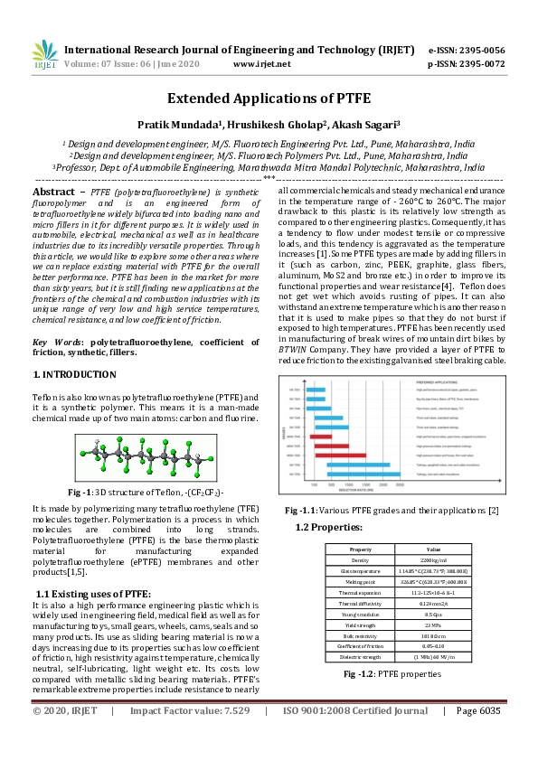 (PDF) Extended Applications of PTFE