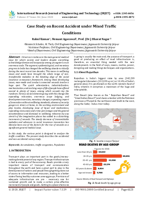 (PDF) IRJET- Case Study on Recent Accident under Mixed Traffic Conditions