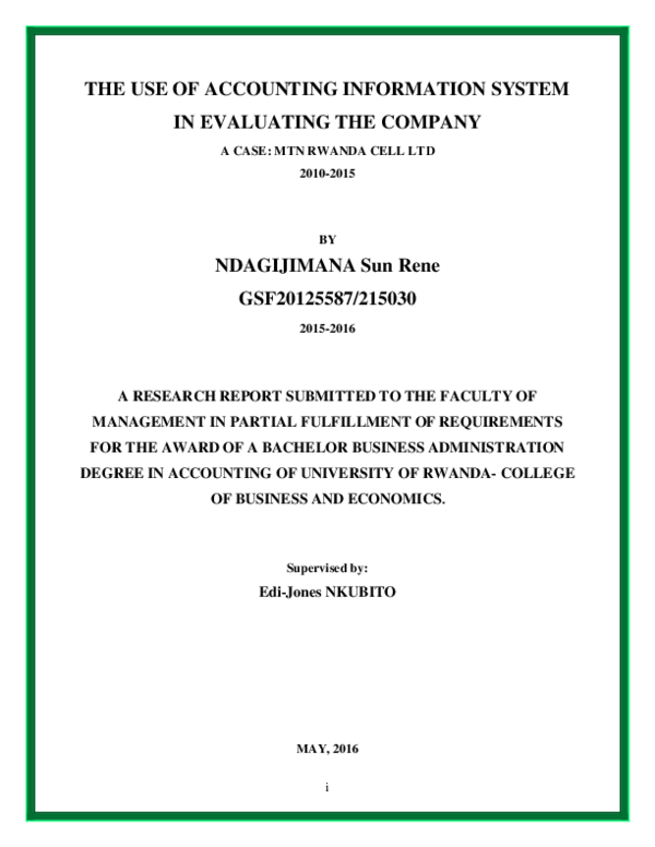 (PDF) THE USE OF ACCOUNTING INFORMATION SYSTEM