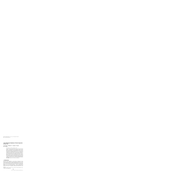 Pdf Lattice Boltzmann Simulation Of Particle Suspensions In Shear Flow Antti I Koponen