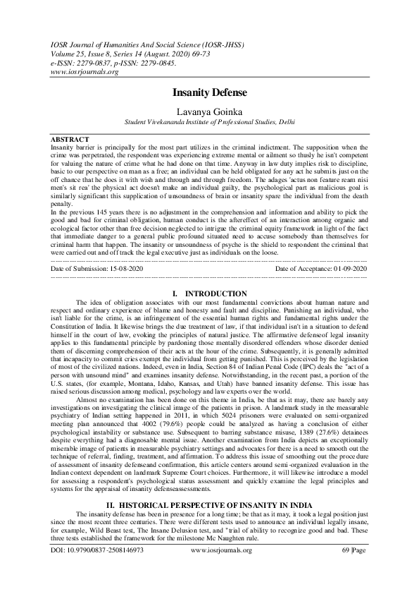 (PDF) Insanity Defense