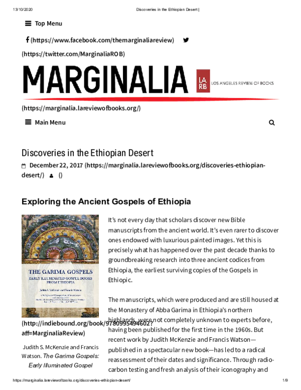 (PDF) (2017) Review of Judith McKenzie & Francis Watson, eds., The ...