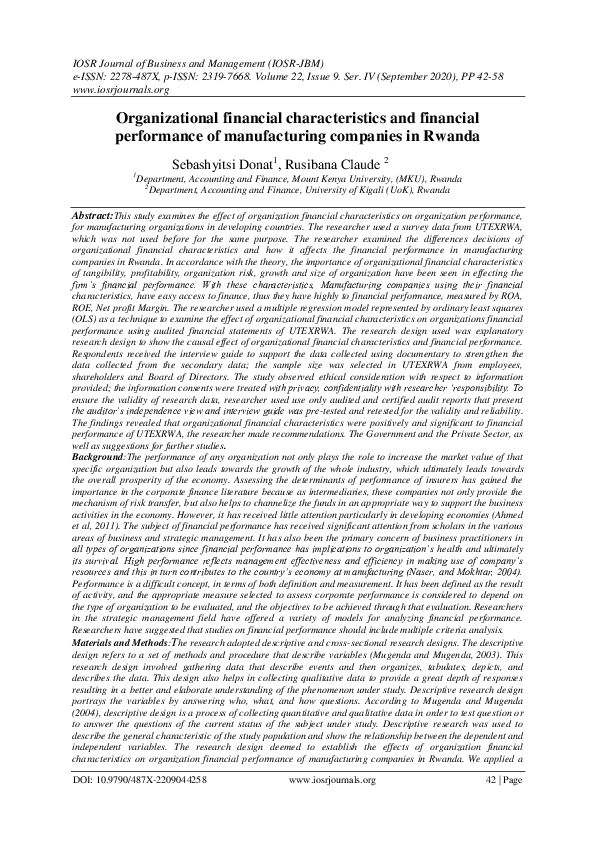 (PDF) Organizational financial characteristics and financial ...