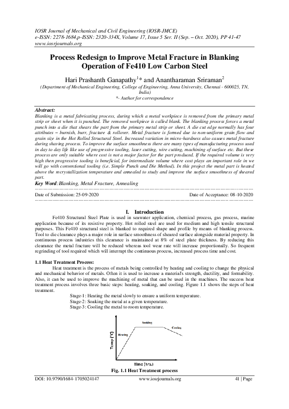 (PDF) Process Redesign to Improve Metal Fracture in Blanking Operation ...