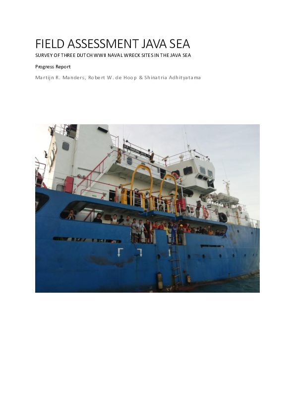(PDF) Field Assessment Java Sea Survey of three Dutch WWII naval wreck ...