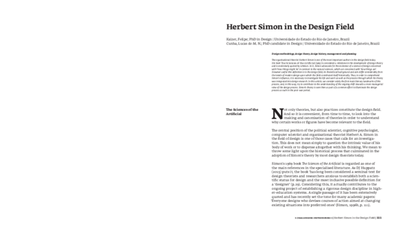 (PDF) Herbert Simon in the Design Field