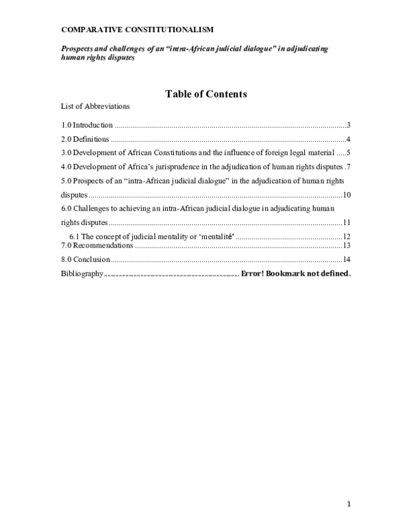 (PDF) COMPARATIVE CONSTITUTIONALISM: Prospects and challenges of an ...