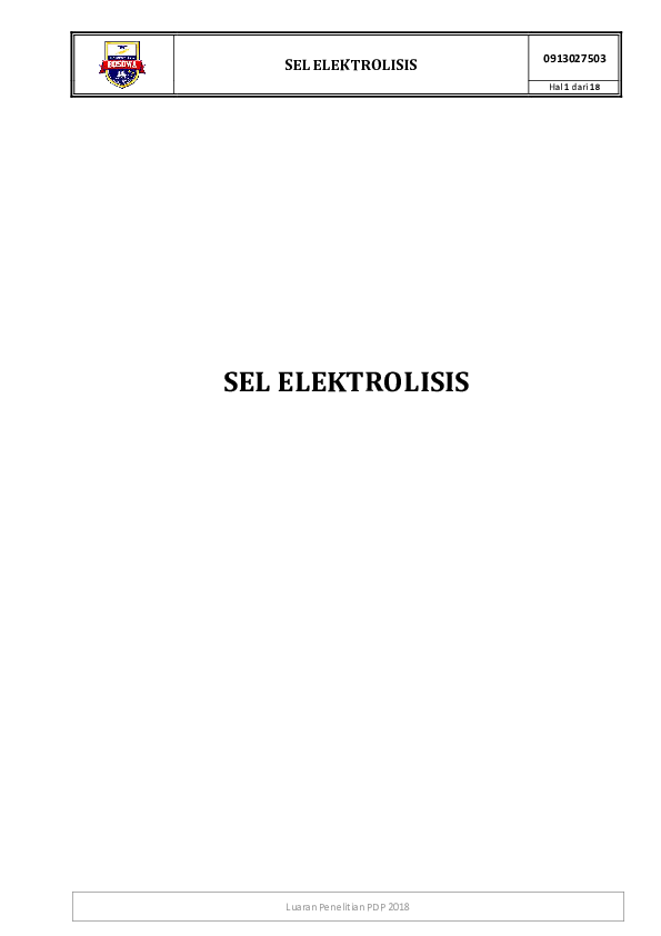 (PDF) SEL ELEKTROLISIS