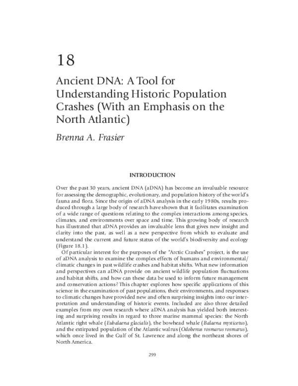 (PDF) Ancient DNA: A Tool for Understanding Historic Population Crashes ...